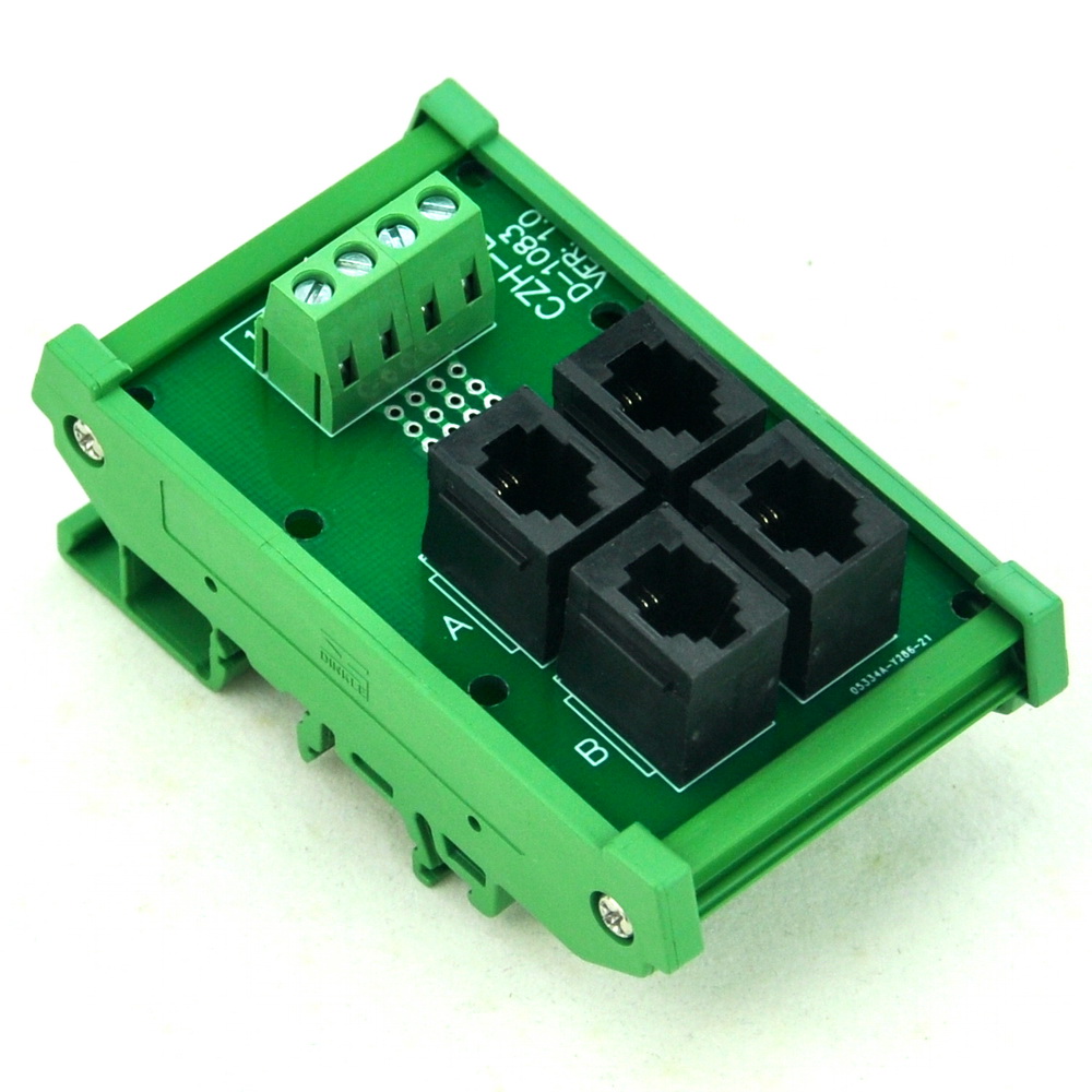 CZH-LABS DIN Rail Mount RJ9 4P4C 4-Way Buss Board Interface Module. CZH ... CZH-LABS DIN Rail Mount RJ9 4P4C 4-Way Buss Board Interface Module. CZH ...